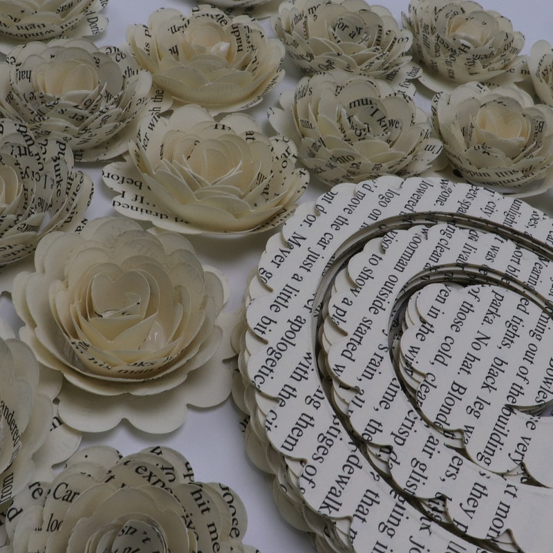 Book Paper Flowers - Etsy