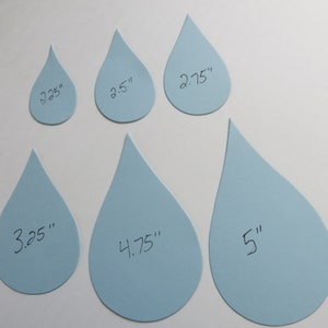Rain Drop Die Cut Shapes, 6 Sizes Raindrops, Bulletin Board Ideas ...