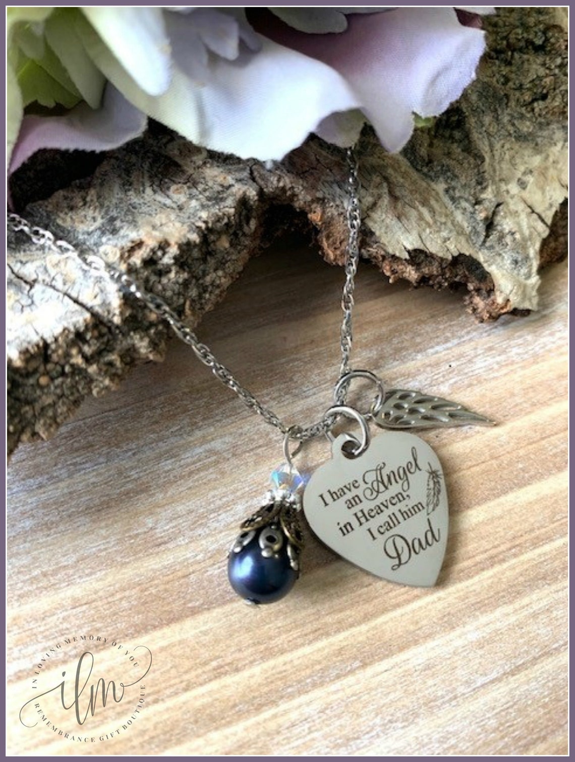 Angel Dad Jewelry Angel Father Angel Father Sympathy Angel - Etsy