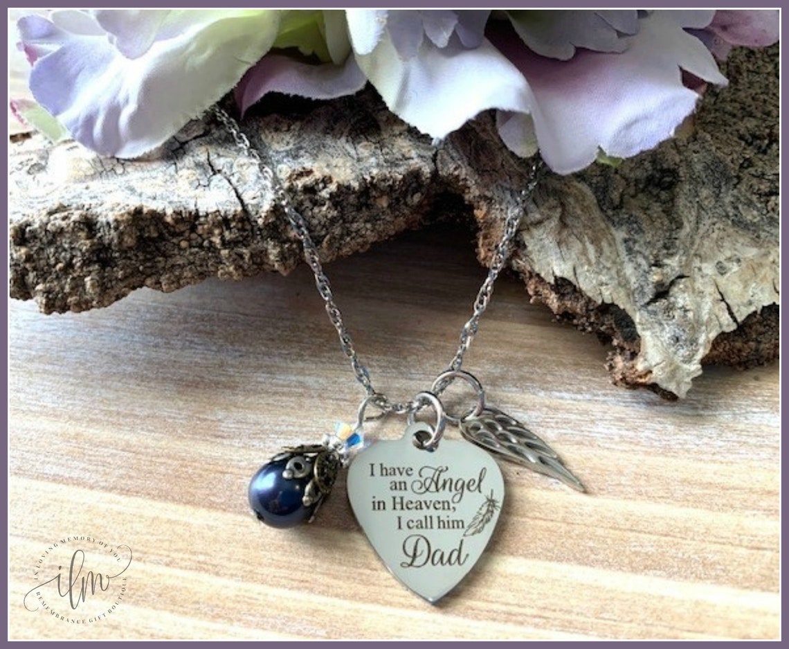 Angel Dad Jewelry Angel Father Angel Father Sympathy Angel - Etsy