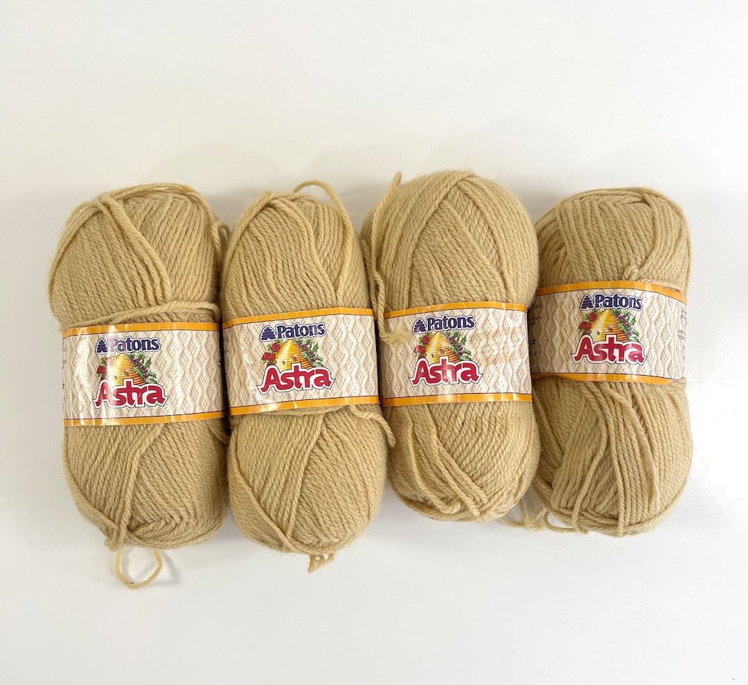 Patons Astra Bee Hive Knitting Yarn ~ 4 Skeins ~ 1-3/4 Oz. / Vintage ...