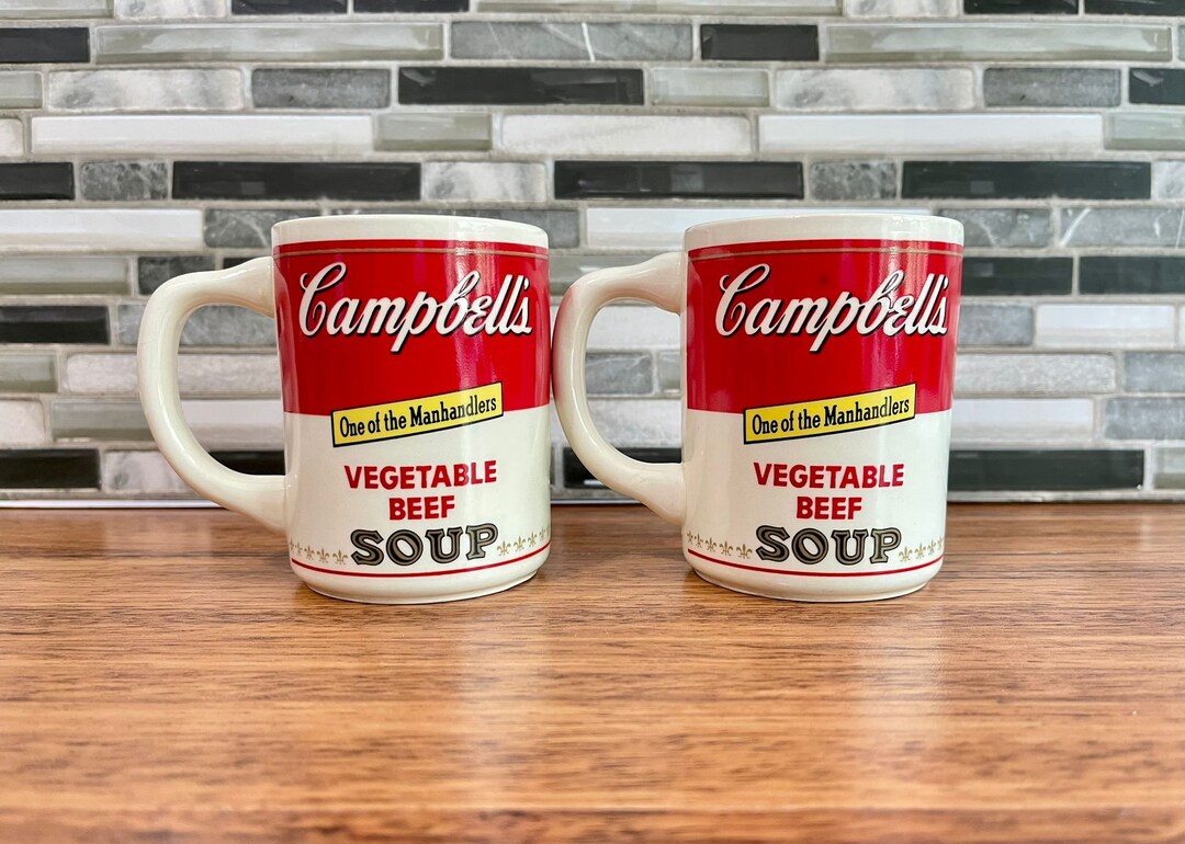 Campbell’s Soup Vegetable Beef Mugs “one of the Manhandlers” / Vintage ...