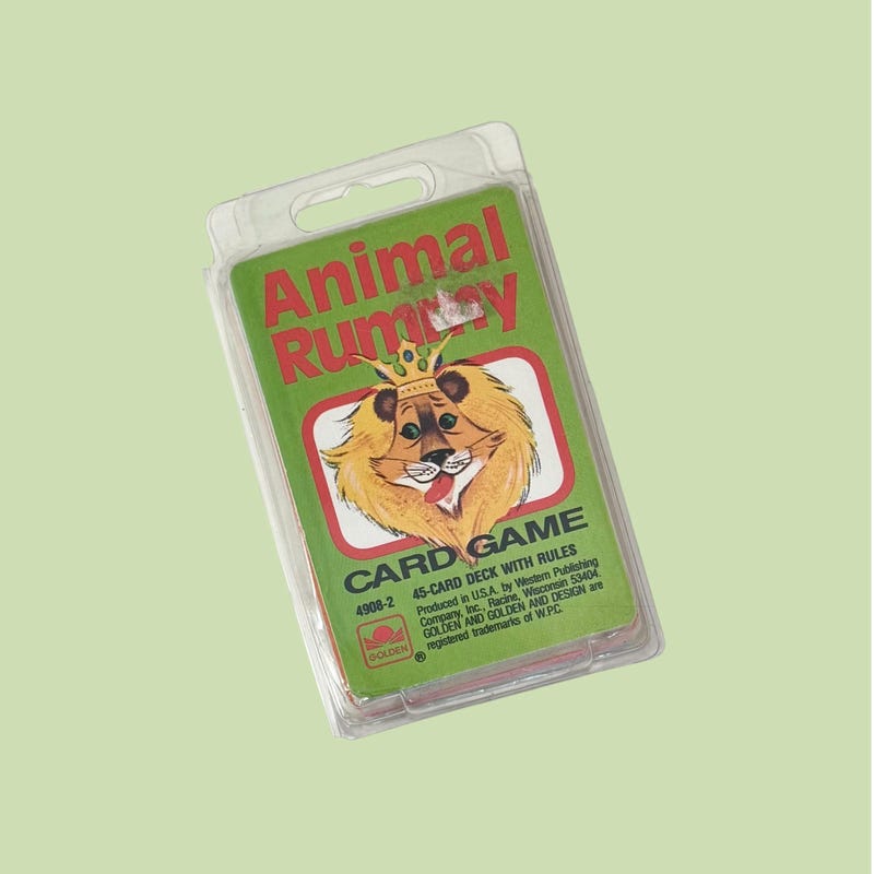 Vintage Animal Rummy - Etsy