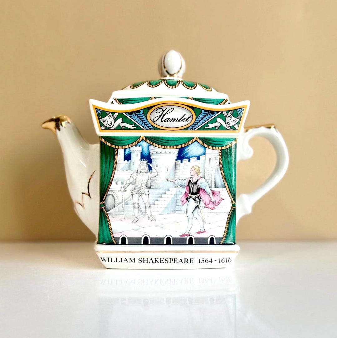 James Sadler William Shakespeare hamlet Savoy Teapot 4443 / Retro 90's ...