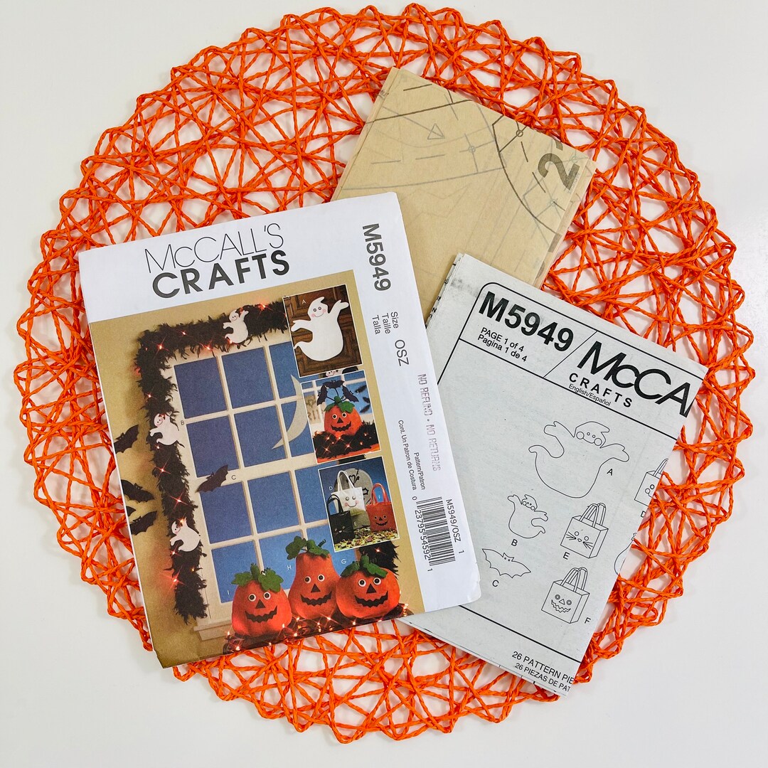 Mccall's Crafts Halloween Sewing Pattern #M5949 / Mccall's Halloween ...