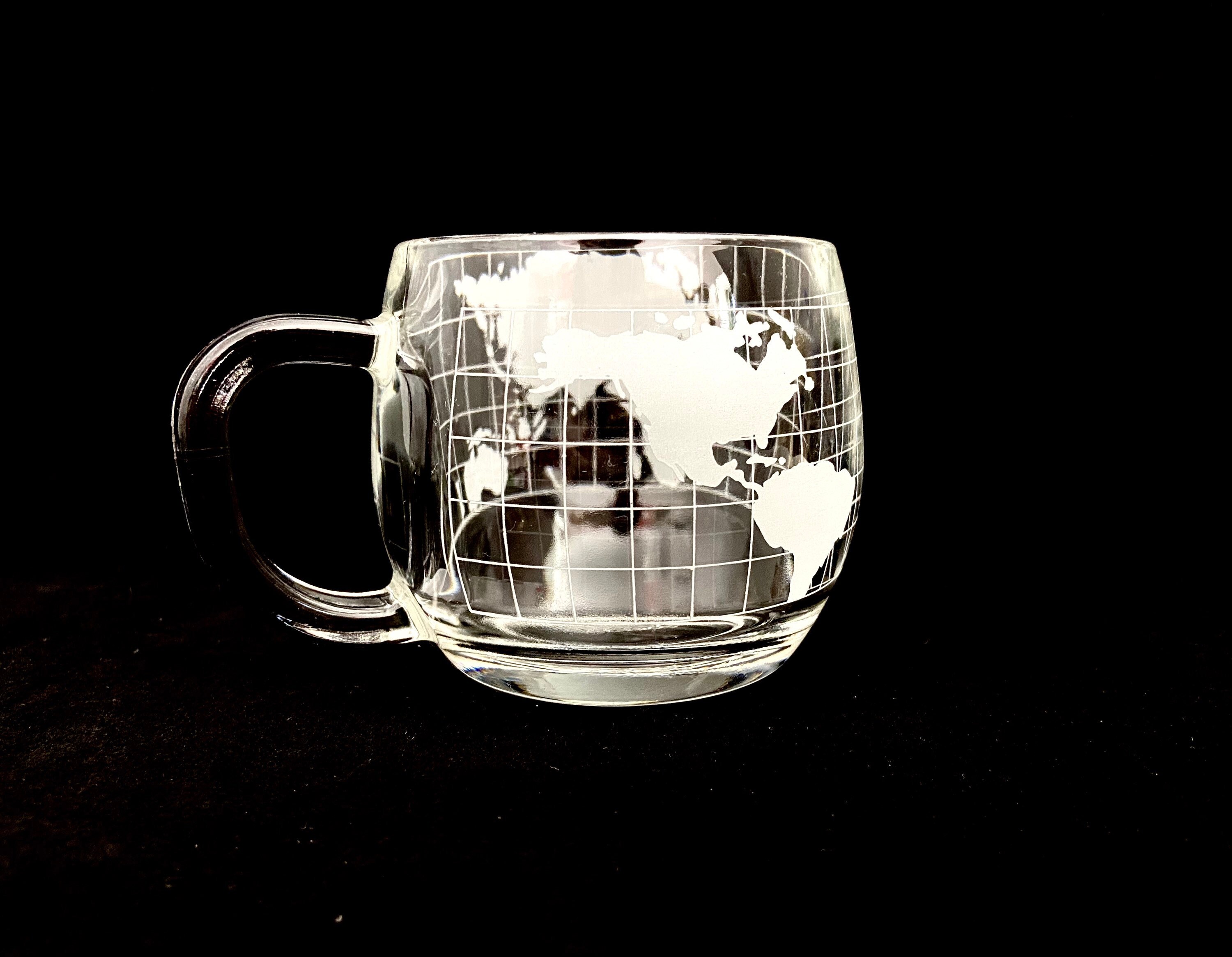 Etched World Globe Coffee Mug/ Vintage Promotional Map Mugs - Etsy