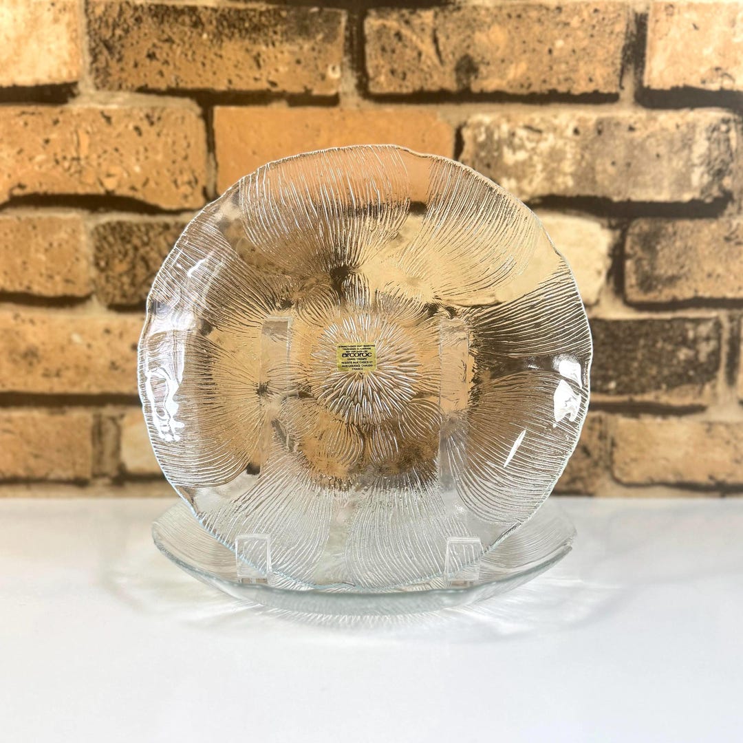 Arcoroc "fleur" 7.5" Salad-side Plates / Vintage Arcoroc Fleur Sandwich ...