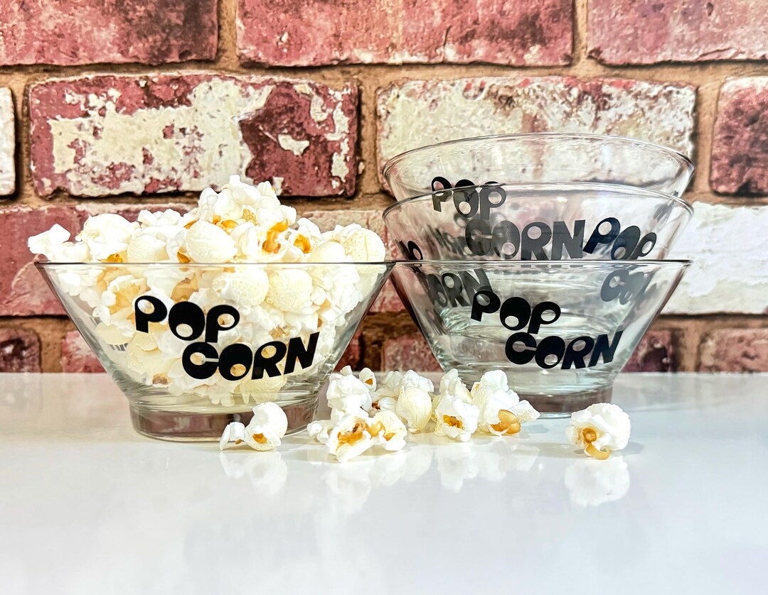 Retro Wheaton Glass Popcorn Bowls ~ Set of 4 / Wheaton Glass Individual ...