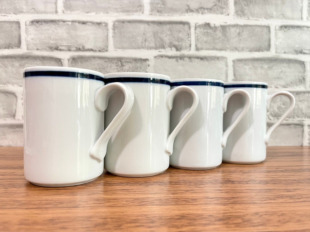 Dansk Bistro "christianshavn Blue" Ceramic Mug Set / Vintage Dansk ...