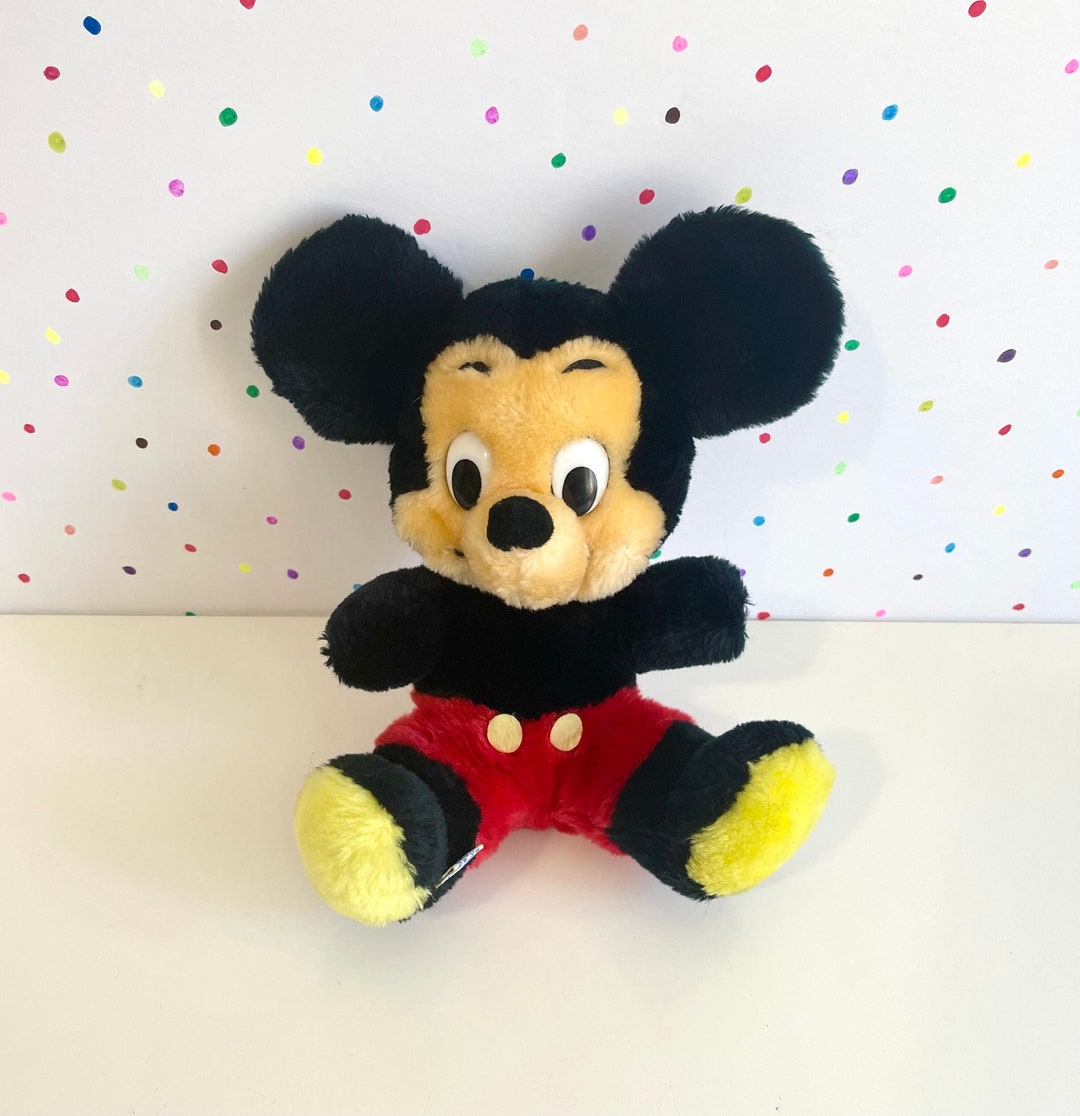 Mickey Mouse 8” Plush / Vintage Walt Disney Productions Classic Mickey ...