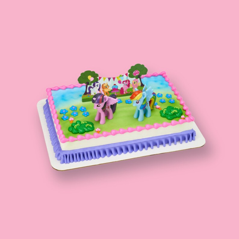 Pink and Purple Pony Cake Topper Decor Decopac Cake Topper - Etsy