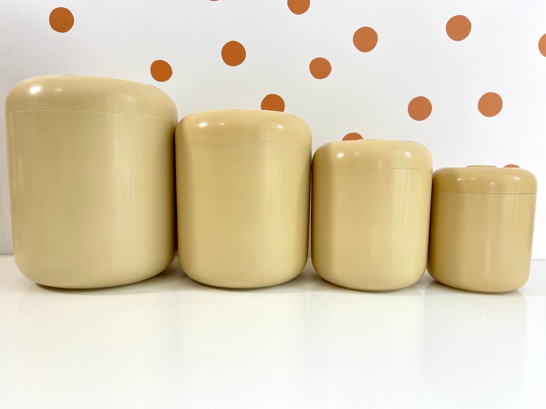 Beige Nesting Domed Canisters by Trend Pacific Los Angeles Don Dame ...