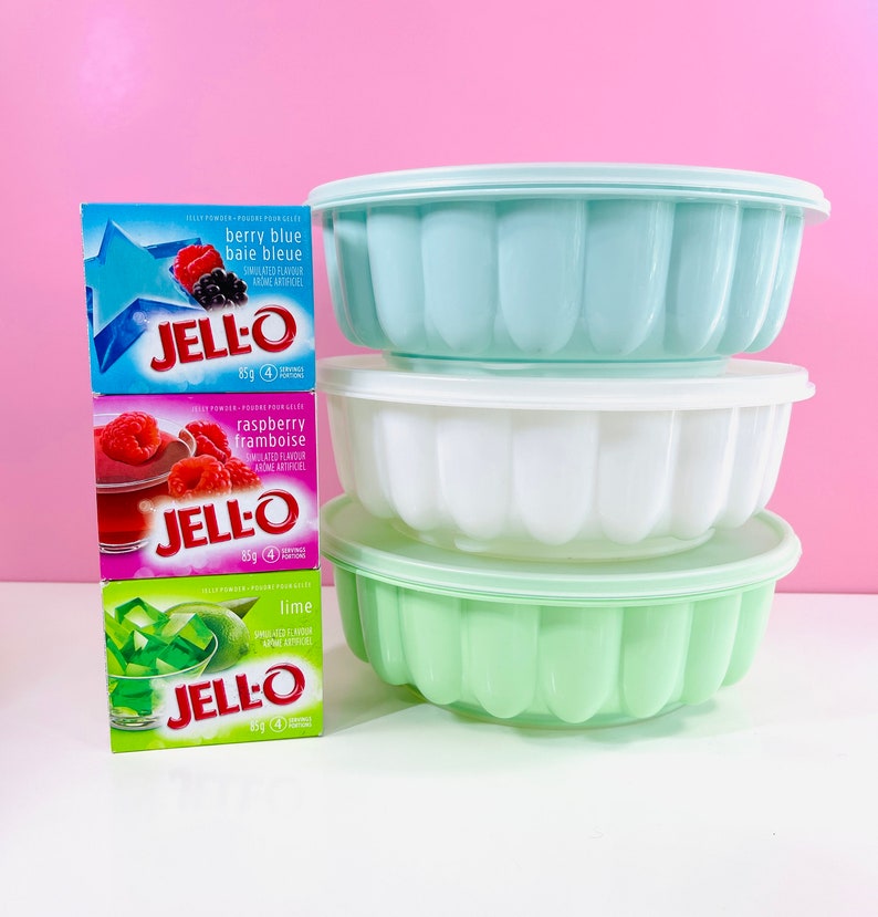 Tupperware Jel-ring Jello Moulds - Assorted Colours / Vintage ...