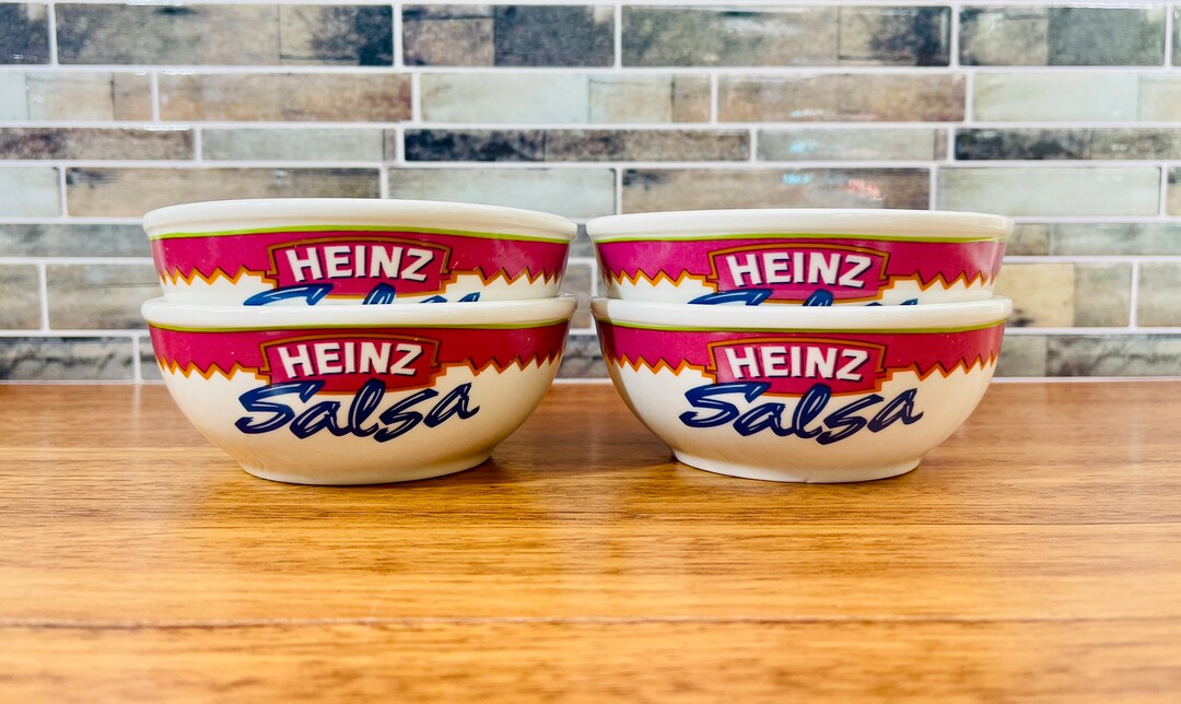Heinz Salsa Stoneware Individual Salsa Bowls / Vintage Branded Heinz ...