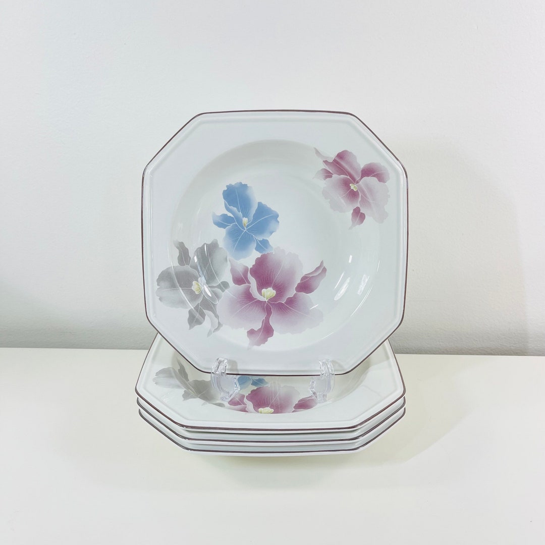 Mikasa Continental ‘beau Monde’ F3007 Pastel Flower Rim Soup Bowl ...