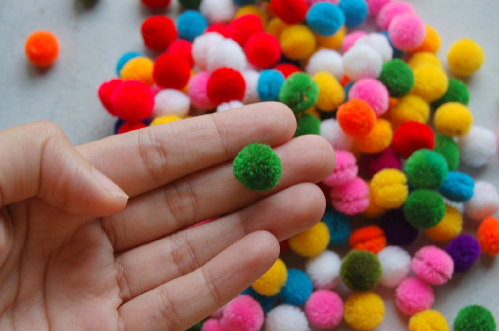 100 PCS X Mini Pom Poms Handmade DIY Craft Supply in Mixed | Etsy