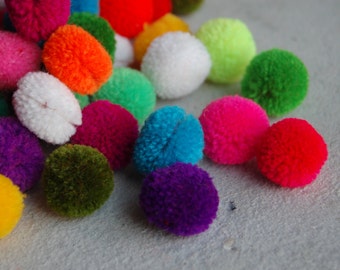 100 PCS X Mini Pom Poms Handmade DIY Craft Supply in Mixed | Etsy