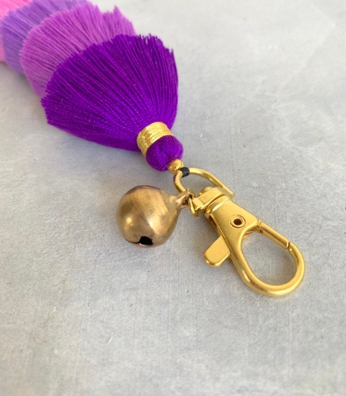 Small Ombre Purple Tassel Keychain & Zipper Charm - Etsy
