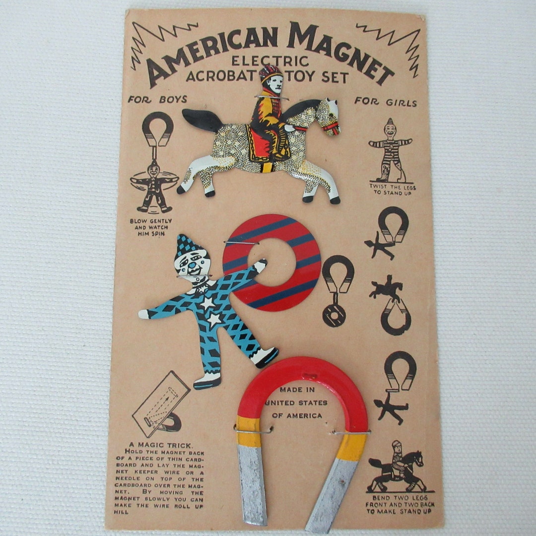 MAGNET TOY SET Ca 1950s. Made in the U S A. - Etsy