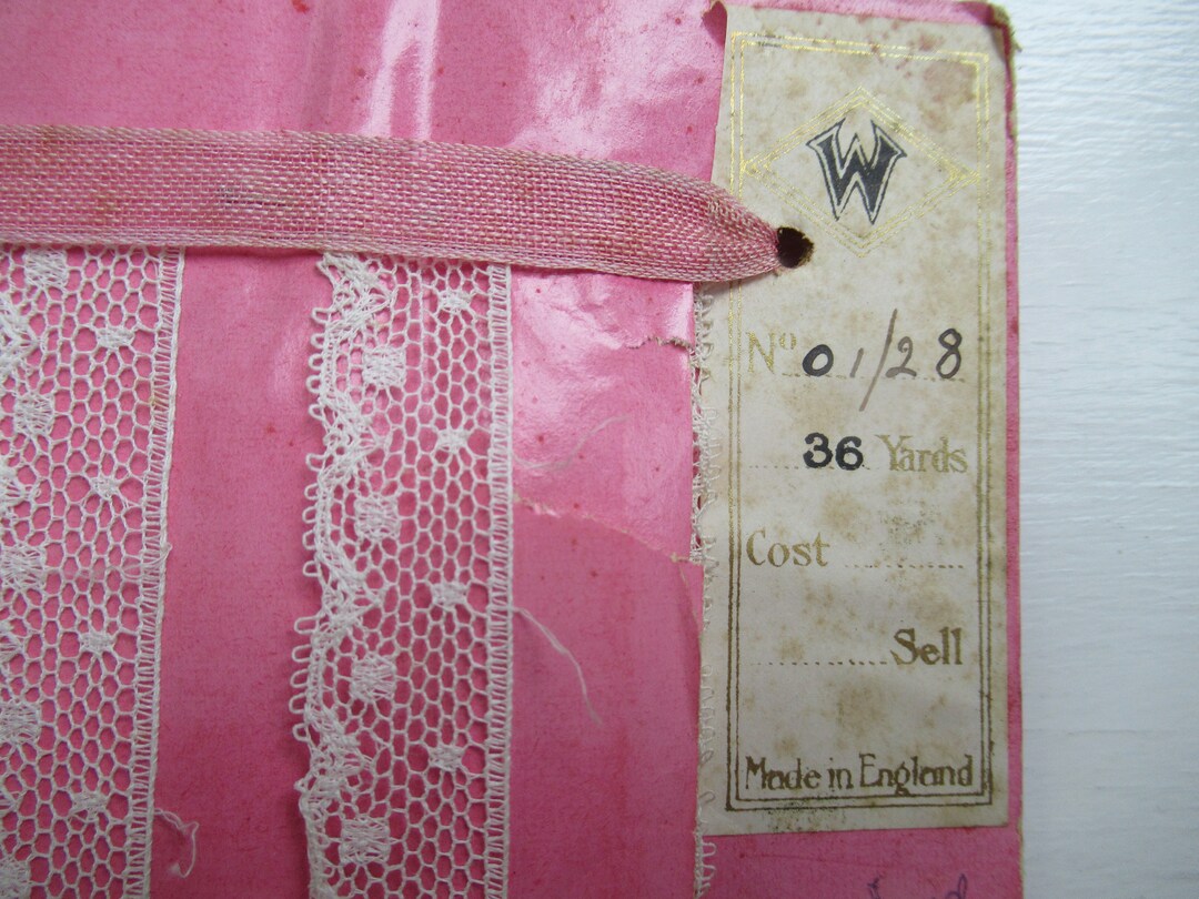 Normandy Lace Edging on Original Card. Early 1900s. 5/8 Inches Wide 36 ...
