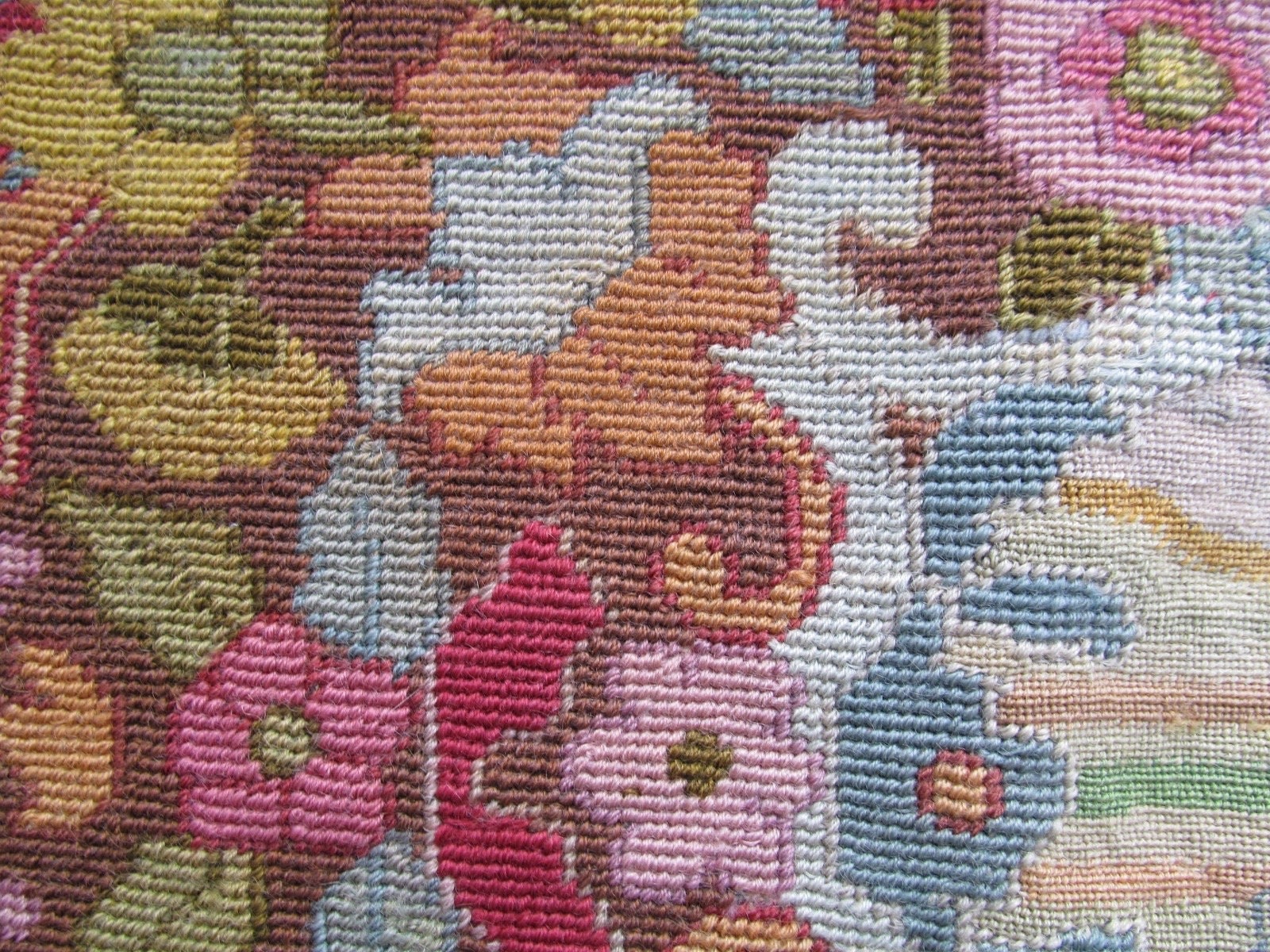 FRENCH PETIT POINT and Gros Point Tapestry Seat or Bench - Etsy