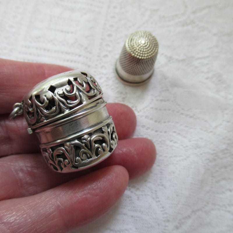 Silver Thimble Case - Etsy