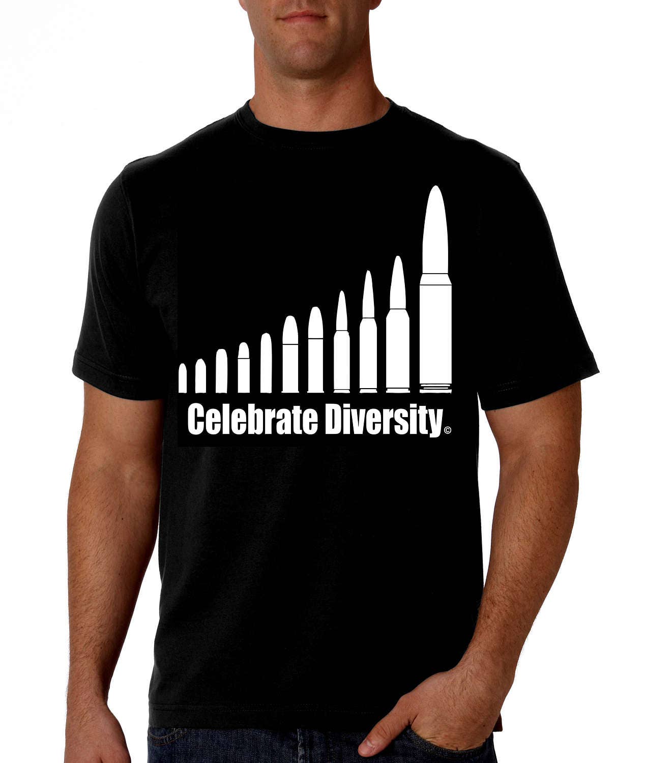 Celebrate Diversity Pro Gun T-shirt 2nd Amendment Bullets | Etsy