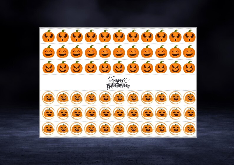 Printable Helloween Reward Chart + Stickert Set, Sticker Chart, Instant ...