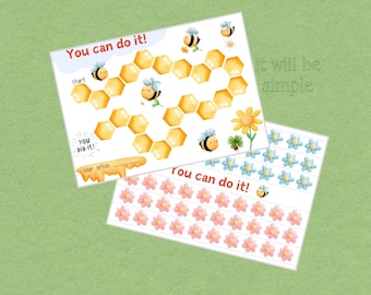 Printable Helloween Reward Chart + Stickert Set, Sticker Chart, Instant ...