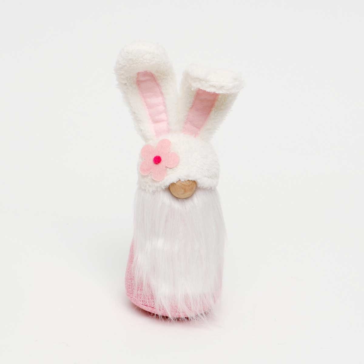 Honey Bunny Gnome with fluffy ears and pink flower - easter decorations ...