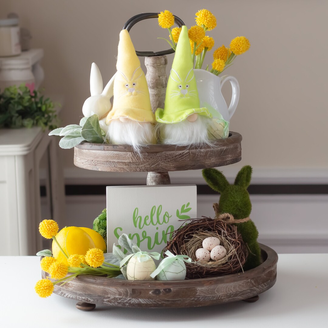 Bunny Gnome With Pastel Color Hats - Easter Decorations - Spring Gnome ...