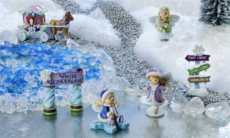 Winter Wonderland Angel and Fairy Miniature Figurines - Gift for her ...