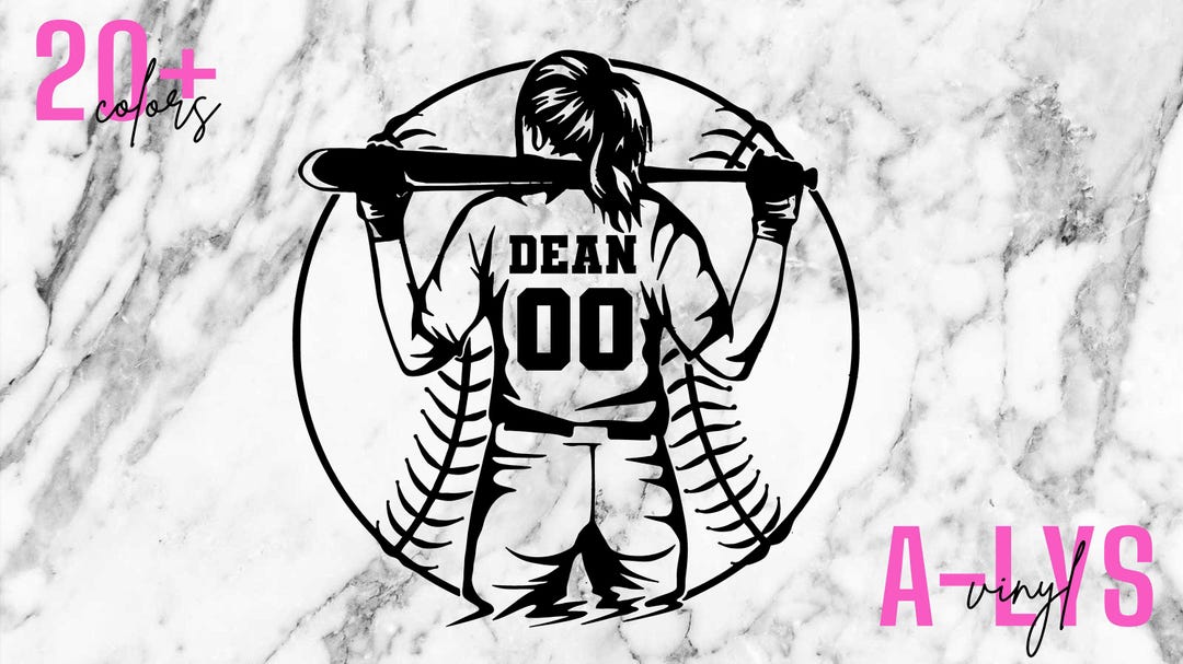 Custom Softball Sport Mom Mama Bat Ball Vinyl Sticker Decal Car Truck ...