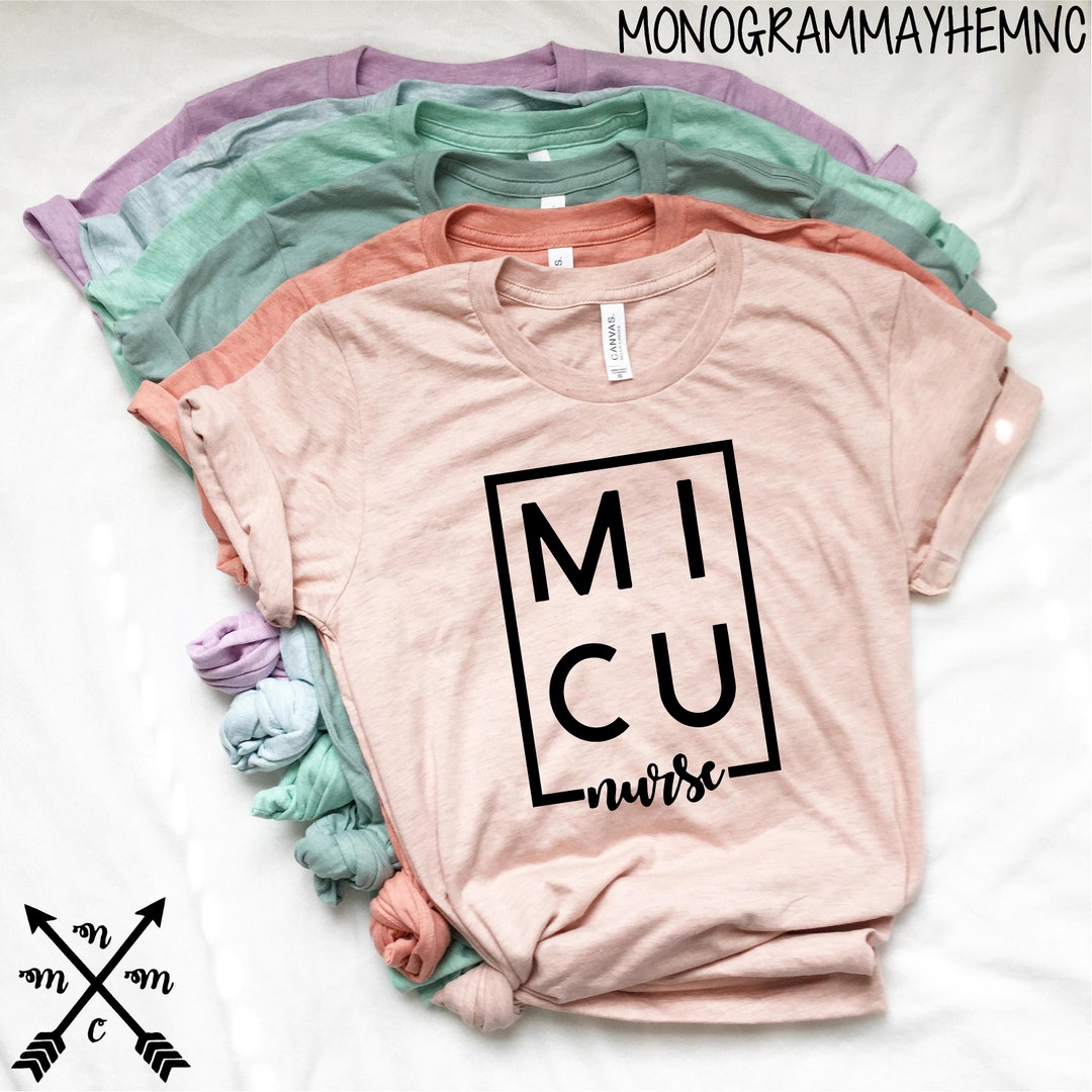 Micu Nurse Intensive Care Unit Womens Shirt Nurse Lifeline Heartbeat ...