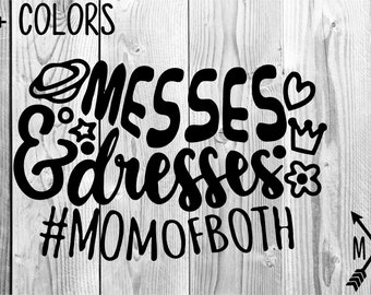 Mom of Both Decal | Etsy