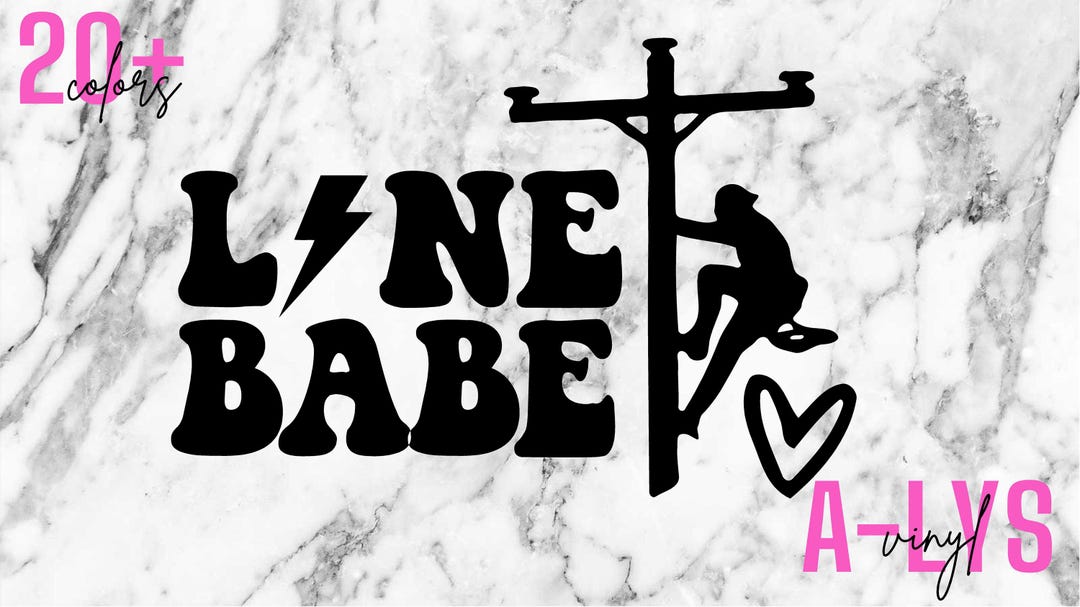 Line Babe Lineman Wife Lady Girlfriend Vinyl Sticker Decal Car Truck ...