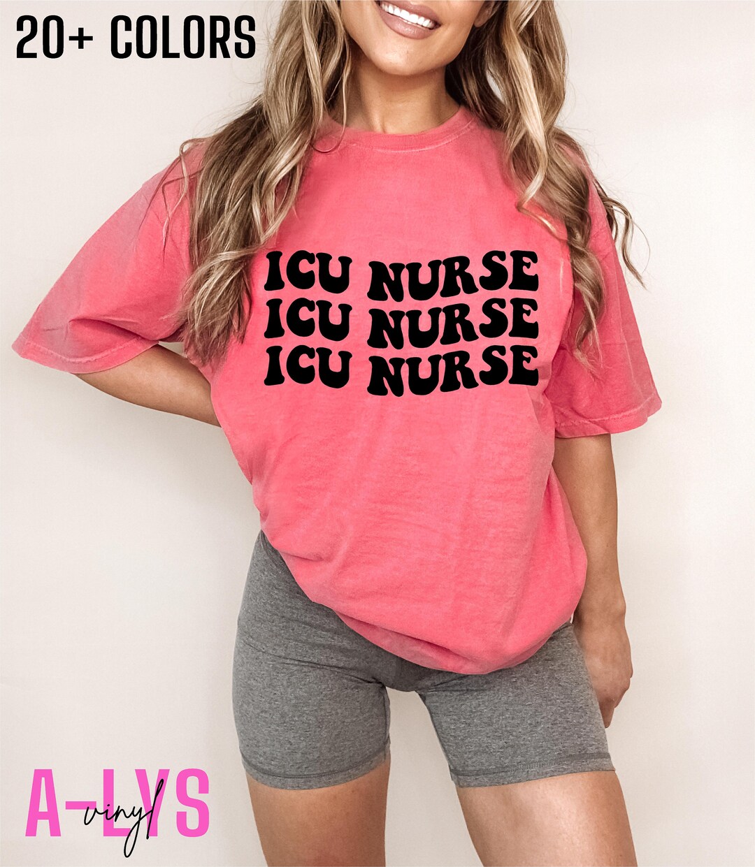 Icu Nurse Intensive Care Unit Lifeline Doctor CNA RN LPN Comfort Colors ...