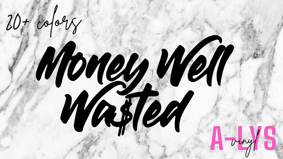 Money Well Wasted Guy Truck Money Pit Vinyl Sticker Decal Car Truck ...