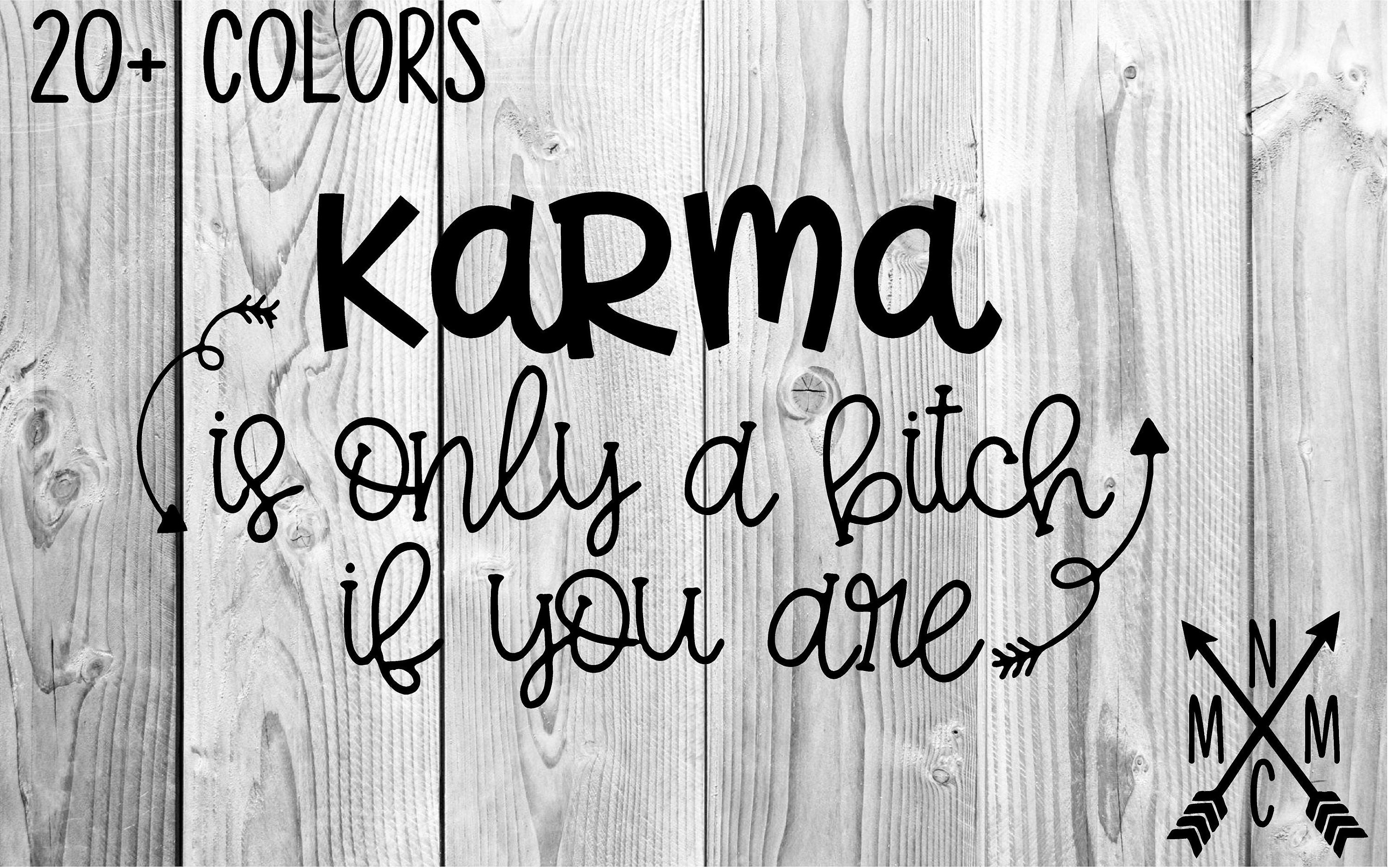 Karma Quote Saying Love Vinyl Sticker Decal Sticker Car Truck Yeti ...