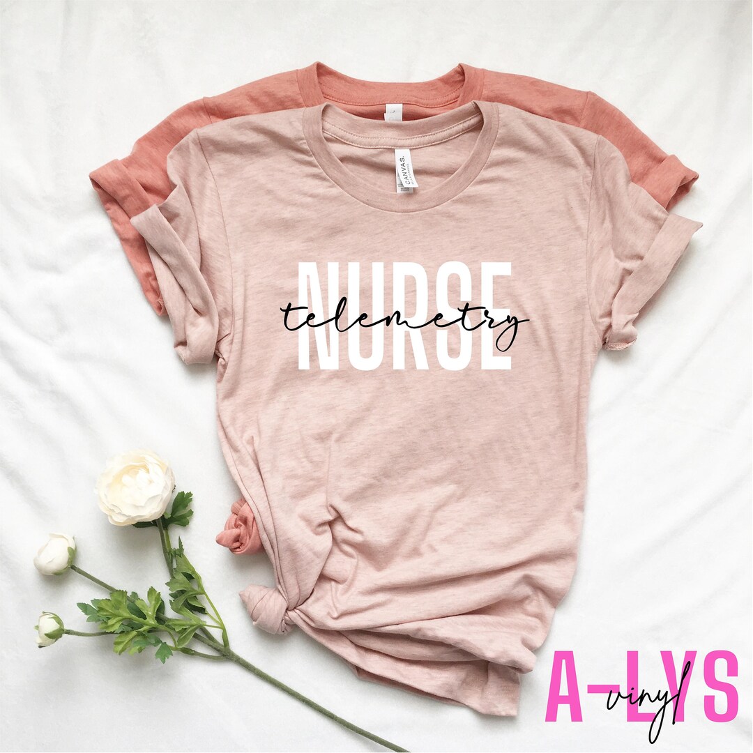 Telemetry Nurse Ecg Ekg Heart Therapy Shirt Hospital Lifeline Heartbeat ...