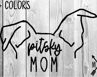 Pitsky Mom Decal - Etsy