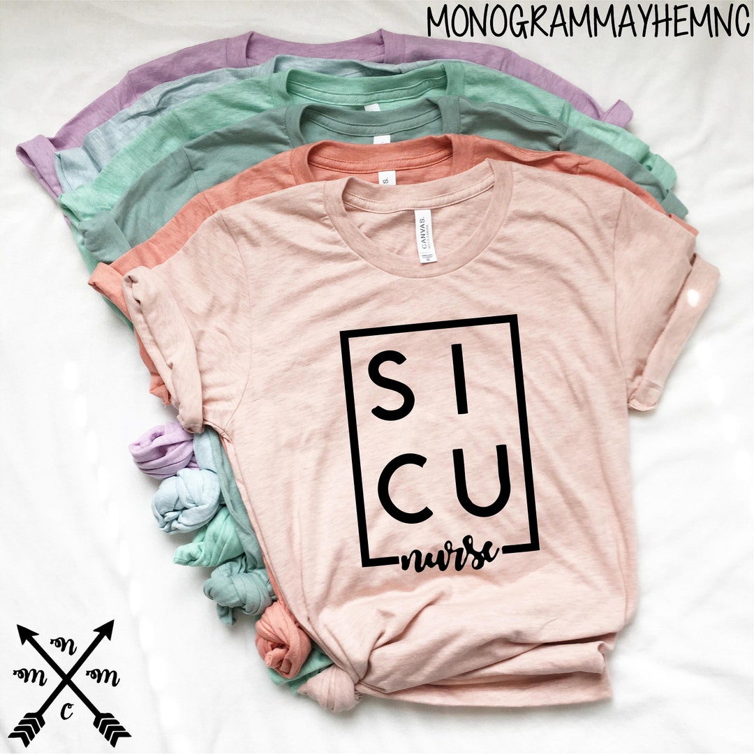 Sicu Nurse Icu Surgical Surgery Womens Shirt Nurse Lifeline Heartbeat ...