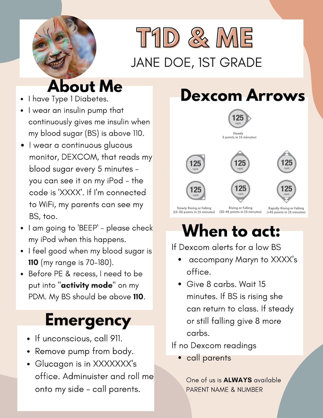 T1D Info Sheet 2 for Omnipod 5 Users - Etsy