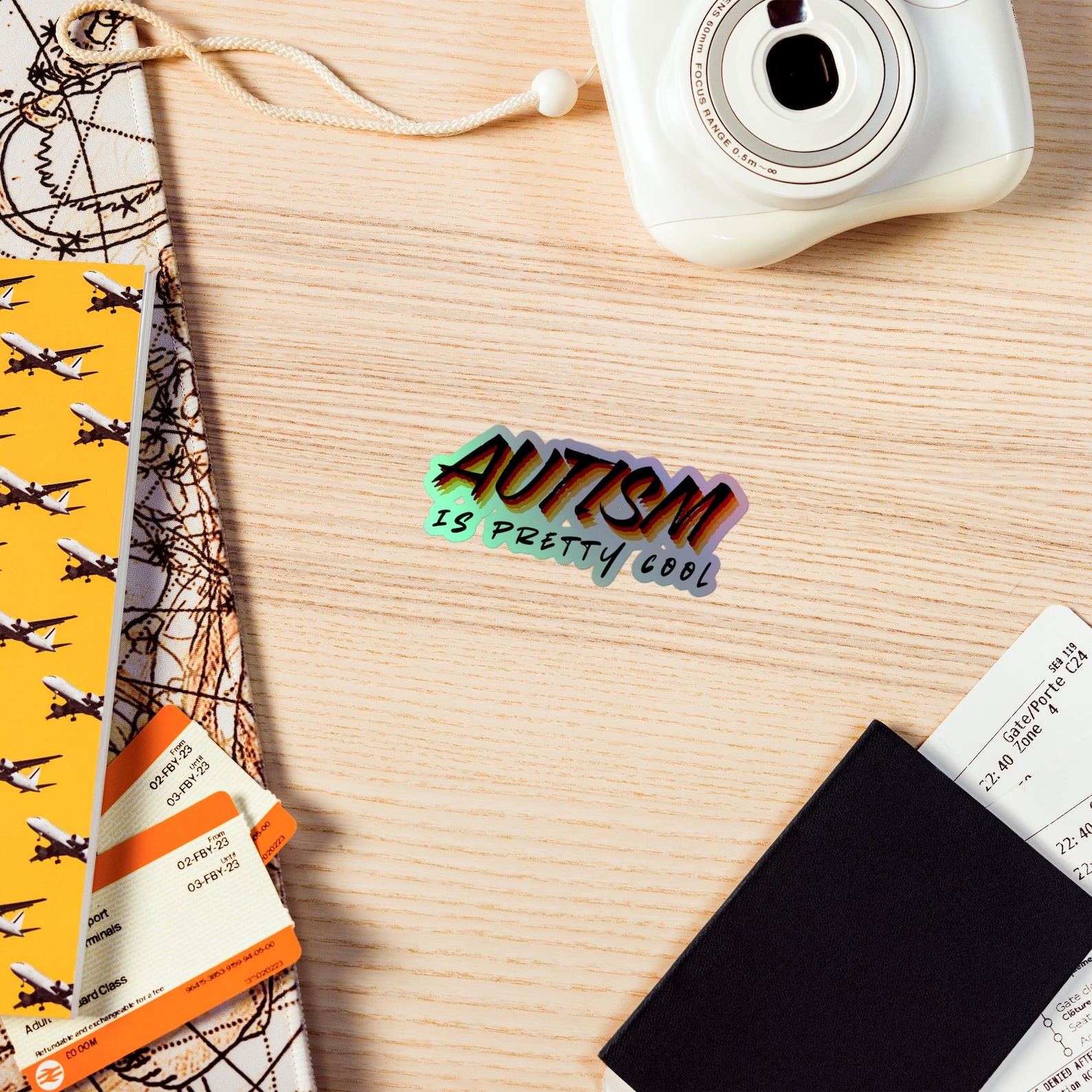 Autism is Pretty Cool- Holographic Sticker - Etsy