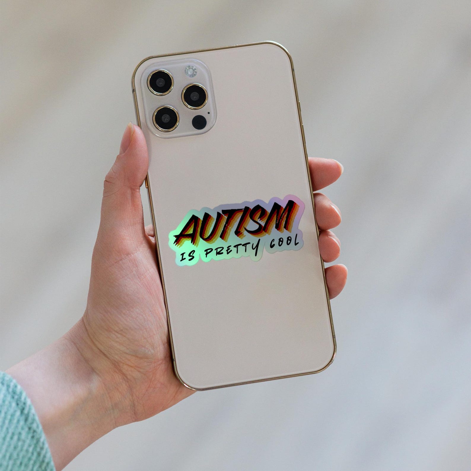 Autism is Pretty Cool- Holographic Sticker - Etsy