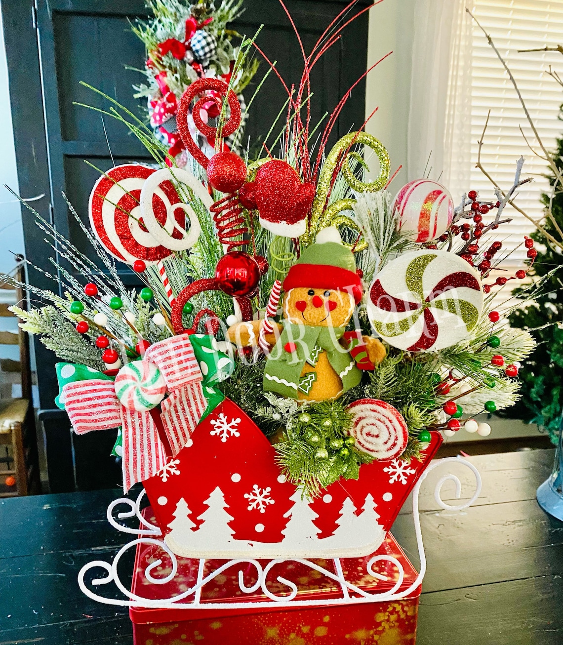 Large Gingerbread Centerpiece, Gingerbread Arrangement, Gingerbread ...