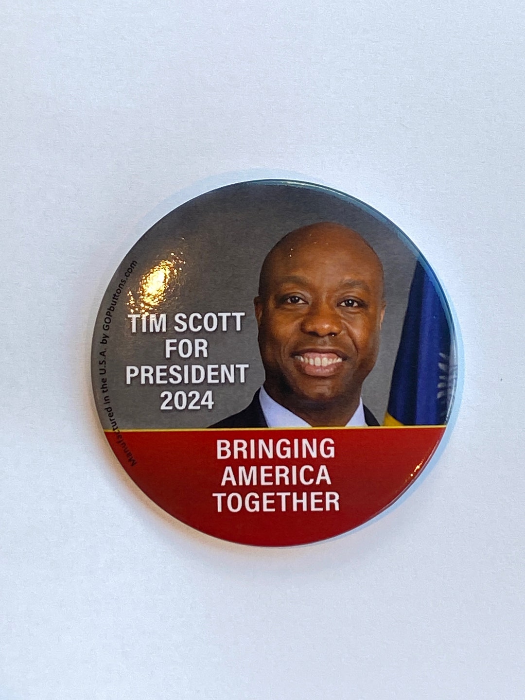 2024 Senator Tim Scott for President 3" Button "bringing America ...