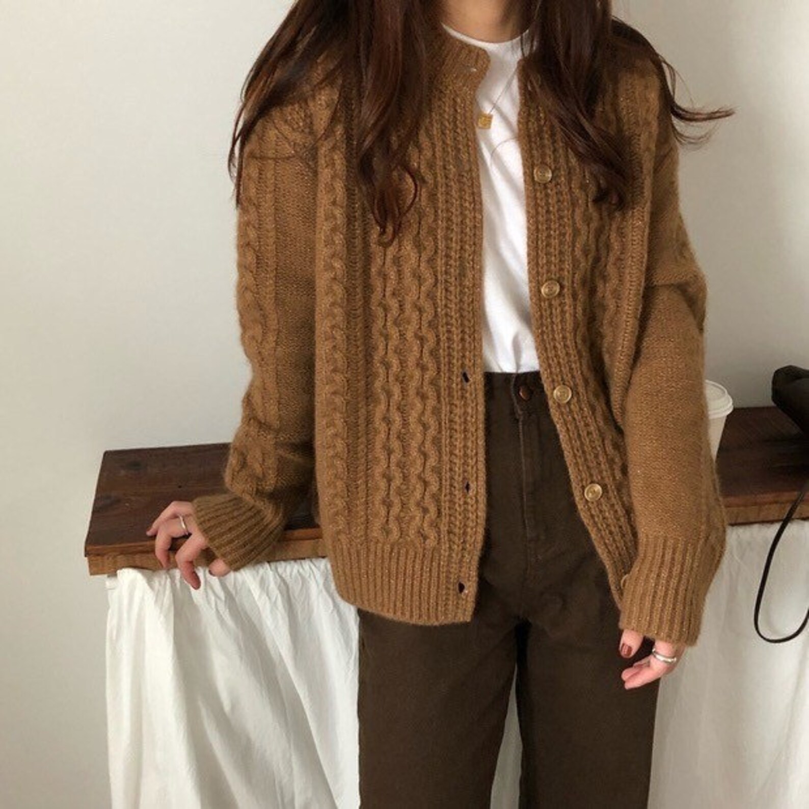 100% Merino Thick Wool Womens Cable Knit Cardigan Sweaters | Etsy