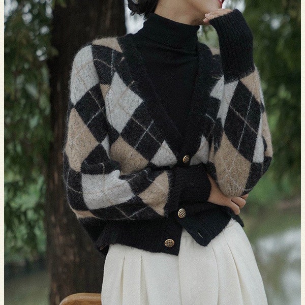 Plaid Sweater - Etsy