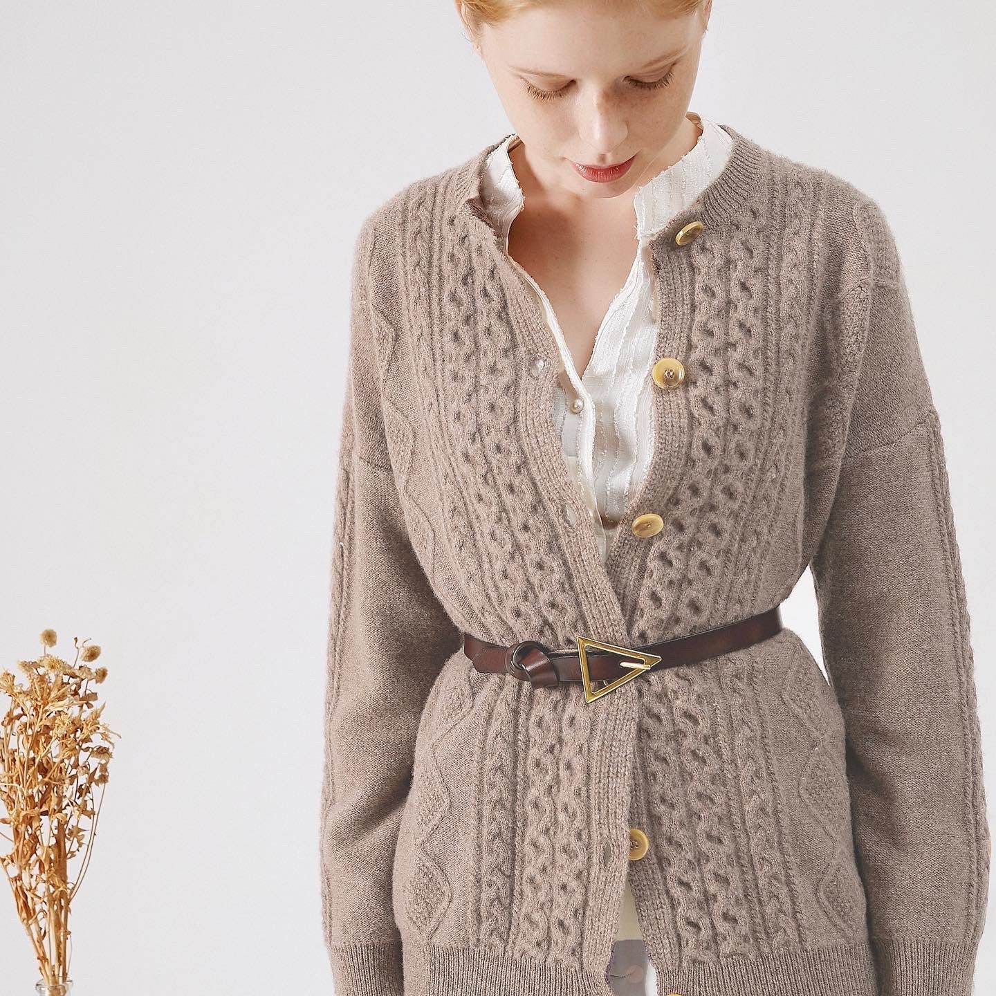 100% Merino Thick Wool Womens Cable Knit Cardigan Sweaters - Etsy